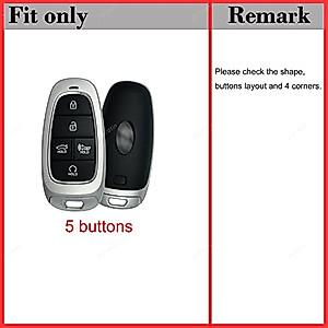 2-Layers Hybrid Carbon Key Fob Cover Case Protector for Hyundai Tucson Hybrid Se Sel Santa Fe Palisade Sonata Santa Cruz Ioniq 5 Nexo