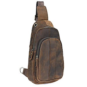 Le'aokuu Mens Outdoor Casual Travel Hiking Crossbody Chest Sling Bag One Shoulder Strap Bag Backpack Men