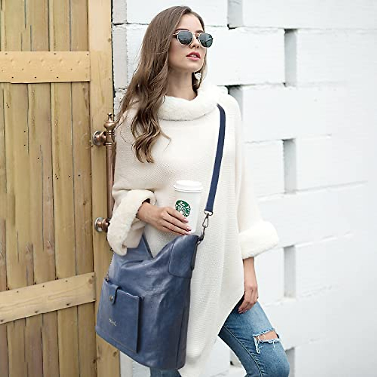 Handbags for Women Large Leather Ladies Hobo Bag Fashion Handbag Wallet Shoulder Bag