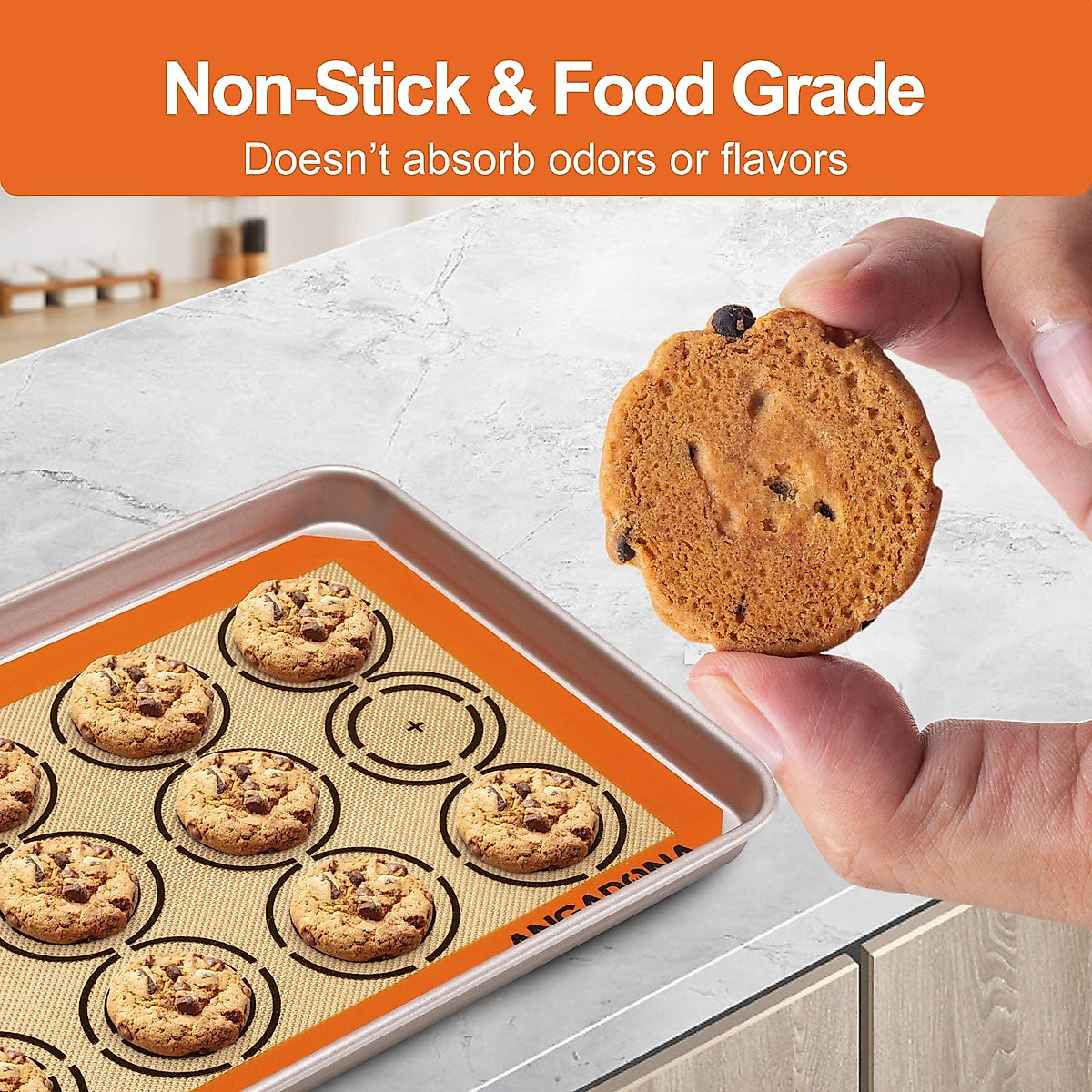 Silicone Baking Mat Set, Easy Clean and No stick Food Grade Resuable Baking mats.