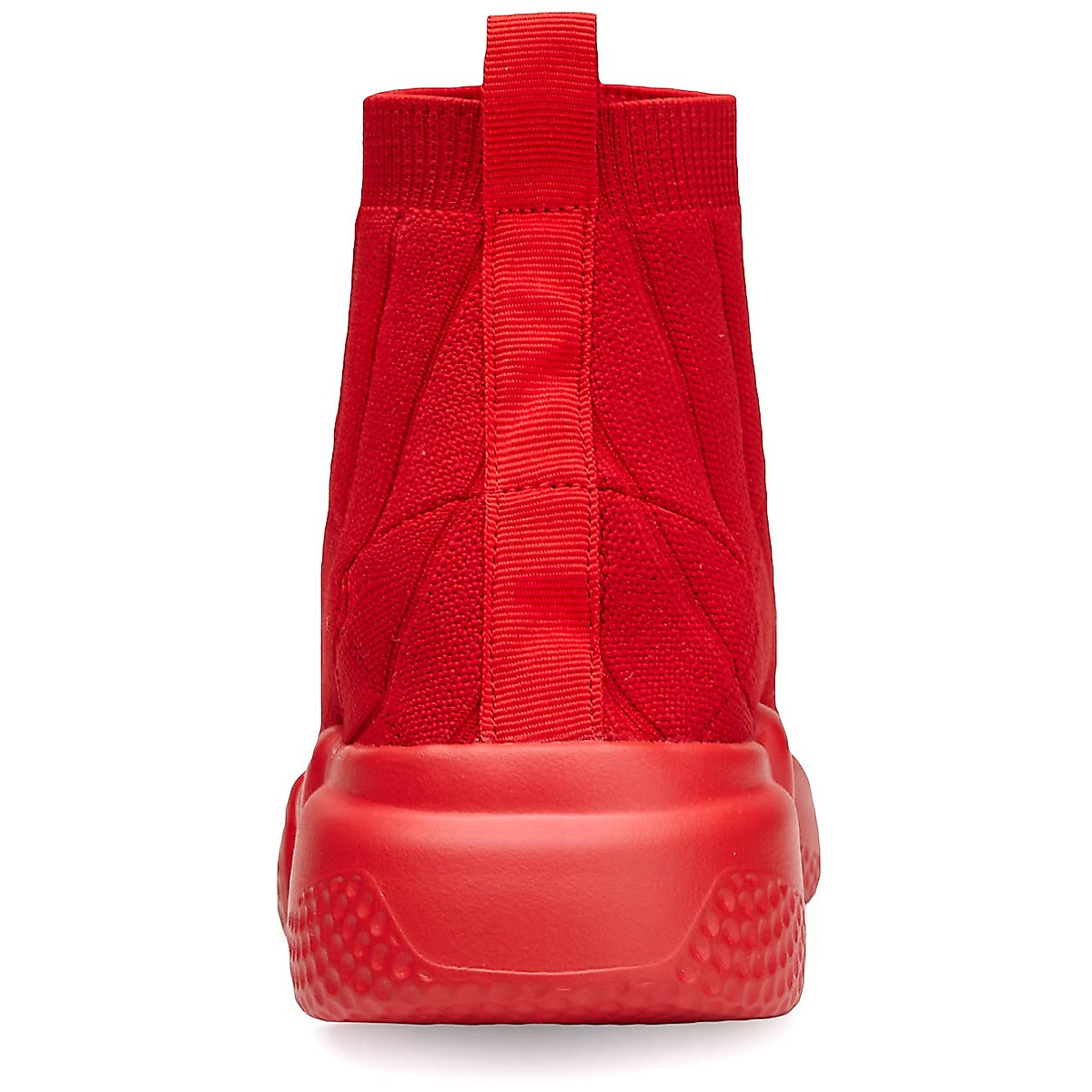 Santiro Women's Walking Tennis Shoes Breathable High Top Sock Sneakers Casual Sports Shoes Lightweight Knit Athletic Shoes All Red 8 US