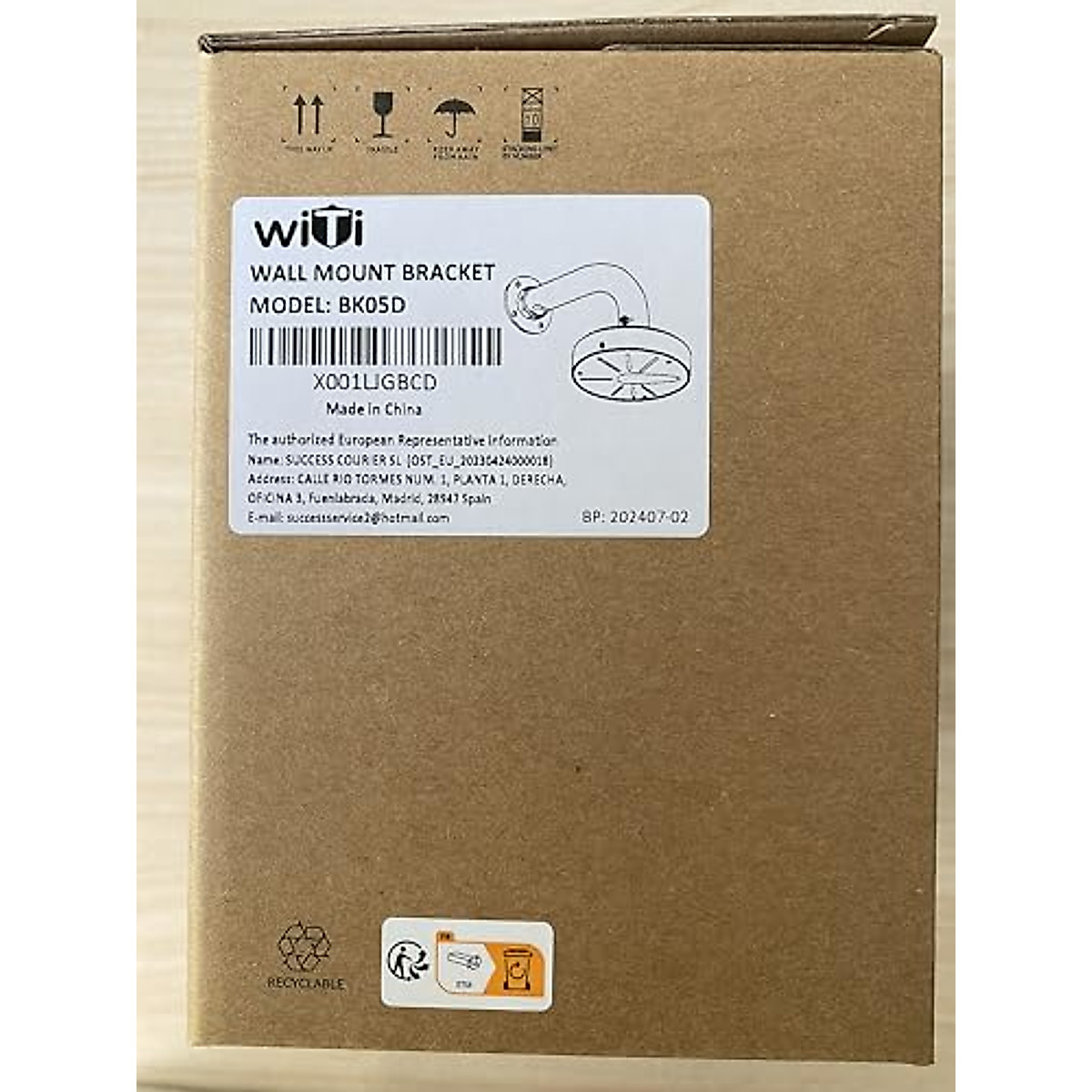 WiTi 6 inch Base Wall Mount Bracket for Surveillance Cameras IP CCTV, Compatible with Eufy Cameras Bullet Dome PTZ,Cable Management Pole Mounting Antirust Base Powder Spray Coated