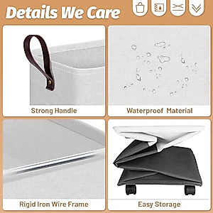 EpicTotes 24.4-Inches Rolling Slim Laundry Basket on Wheels, Collapsible & Waterproof Laundry Hamper, Freestanding Narrow Corner Clothes Bins with Easy Carry Handles for Clothes at Home, Grey