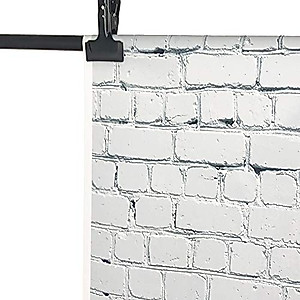 OUYIDA White Brick Wall Backdrop for Baby Shower Birthday Festival Themed Party 7X5FT Photography Background Adult Portrait Wallpaper Photo Video Shooting Studio Props PCK77