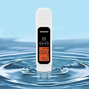 INKBIRD Water TDS Meter 3 in 1 Digital Water Quality Tester (TDS, EC & Temp), Data Lock Function, Instant Reading with High Accuracy, for Drinking Water, Aquariums, Swimming Pool, Hydroponic Setups