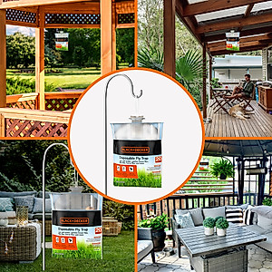 Fly Trap- Hanging Fly Traps Outdoor- Natural Non-Toxic Fly Catcher Attractant- Add Water to Catch House & Horse Flies in Garden, Backyard & Barn, 3 Pack