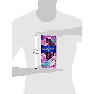Always Radiant Pads, Size 3, Extra Heavy Flow Absorbency, Scented, 22 Count (Pack of 2)