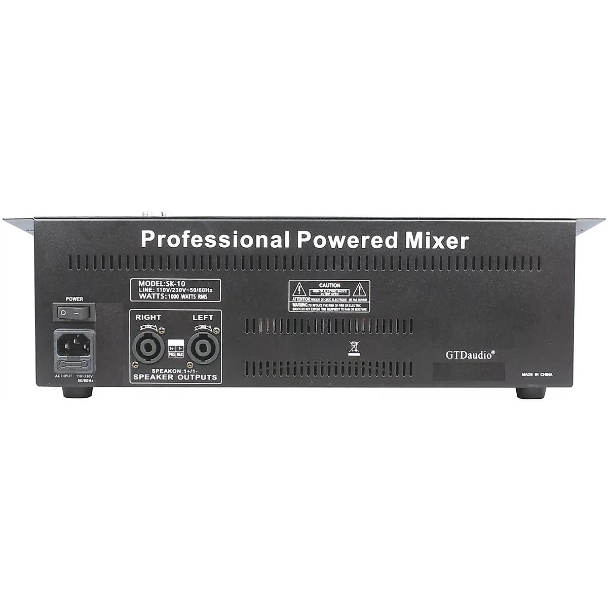 GTD Audio 10 Channel Professional Powered Mixer Power Amplifier, DJ Amplifier, USB, EQ, Effect