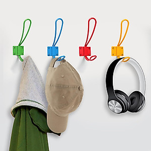 KYSMOTIC Kids Wall Hooks for Boys and Girls for Jackets Coats Backpacks Robes and Towels - Perfect Children Coat Rack Wall Mounted for Classroom Bedroom and Bathroom - Set of 8