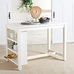 Safavieh Home Collection Aero White 36-inch Rectangle Storage Counter Dining Table DTB9218A
