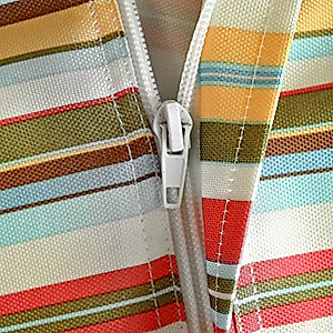 DII Summer Stripe Outdoor Collection Tabletop, Tablecloth, 60x84" w/Zipper (CAMZ34858)