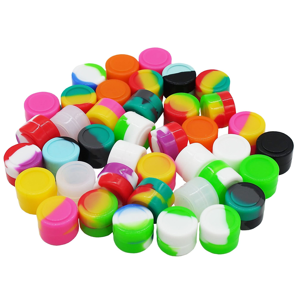 Pearwell 2ml Silicone Wax Containers Concentrate Sealed Oil Non-stick Jars (400), Multicolor