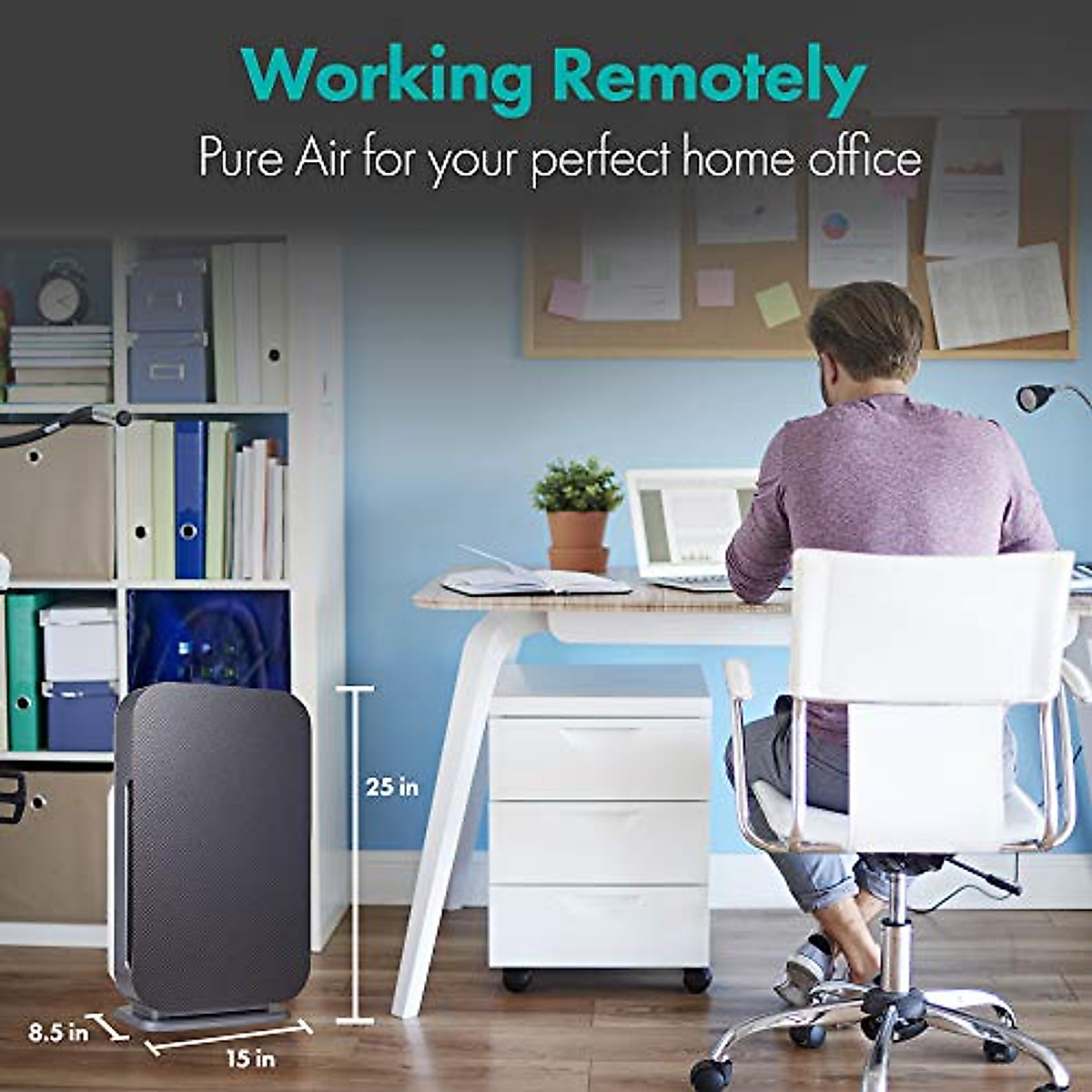 Alen BreatheSmart FLEX HEPA Air Purifier, Medical Grade Filtration H13 True HEPA for 700 SqFt, 99.9% Airborne Particle Removal, Air Purifier for Allergens, Dust, Mold, Pet Dander, (Brushed Stainless)