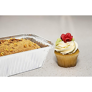 Disposable Loaf Pan with Lid for Baking - 1.5 Lb Disposable Bread Pans - Meatloaf Pans – 50 Pans and 50 Clear Lids - Perfect for Baking Cakes, Bread, Meatloaf…