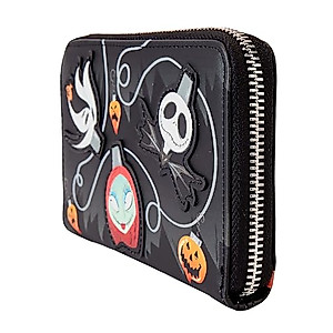 Loungefly Nightmare Before Christmas Tree String Lights Glow Zip Around Wallet