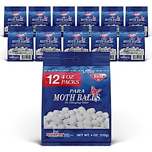 Enoz para Moth Balls, Kills Clothes Moths and Carpet Beetles, No Clinging Odor, Use for Storage, 4 oz