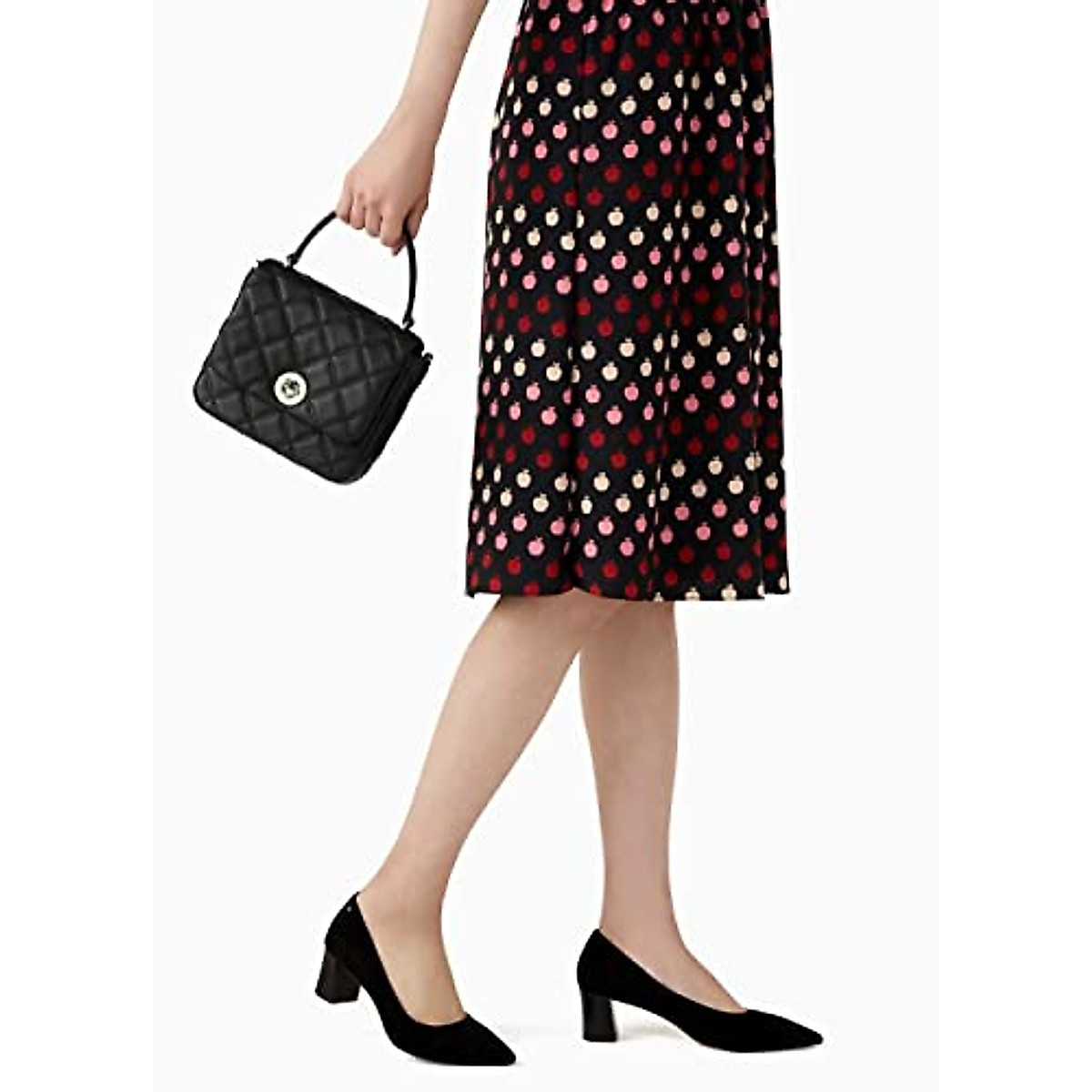 Kate Spade New York Natalia Quilted Leather Square Crossbody (Black)