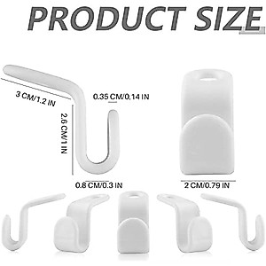 Ameolela 50PCS Clothes Hanger Connector Hooks, Cascading Clothes Hangers for Heavy Duty Space Saving Cascading Connection Hooks for Clothes Closet, White