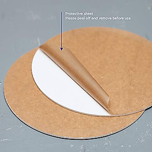 Lacupella 8 Inch Reusable Cake Board Base White Glossy Acrylic Round Disk Set of 2-1/8 or 0.12 inch Thickness for Cake Serving and Enhanced Presentation