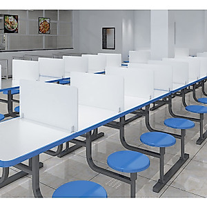 WATIIFUFU Acrylic Desk Sheer Panels Office Divider Desk dividers Classroom Privacy Desk Divider Office partitions and dividers freestanding Table Cut Off Splash Guard Frosted White