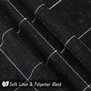 CARRIE HOME Black and White Plaid Boho Throw Pillow Covers 18x18 Set of 2, Modern Farmhouse Buffalo Checkered Decorative Linen Pillow Cover, Black Boho Living Room Decor for Couch and Bed