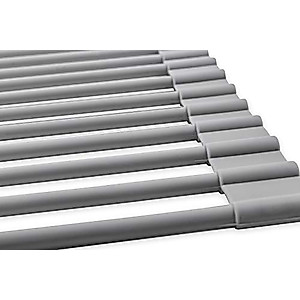 Camco 43519 Roll-Up Dish Drying Rack - Provides Extra Drying Space for Dishes, Pots and Pans - Heat-Resistant Up to 450° F - 17-Inches x 13-Inches