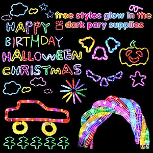 Vheex 12 Pack Glow Sticks Party Favors for Kids 8-12 4-8 Goodie Bags Stuffers Kids Birthday Party Favors Light Up Pop Fidget Tubes Sensory Toys Glow in the Dark Stick Party Supplies Easter Gifts Toys