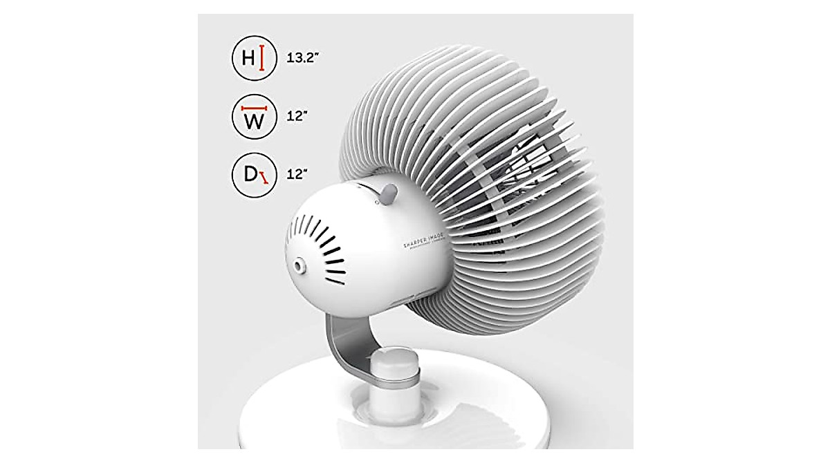 Sharper Image REFRESH 06 Swivel Fan – Quiet, Energy-Efficient Cooling