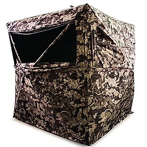 HME Executioner 300D Cervidae Camo Fabric Water Resistant Standing Height 67" Three Person Pop-Up Ground Blind