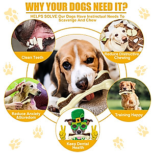 Sosation 10 Pcs Dog Chew Toys for Aggressive Chewers Nylon Beef Flavor Dog Bones Tough Puppy Teething Toys Puppy Chew Bones for Large/Medium/Small Breed Dogs Puppies (5.1 x 2 Inch)