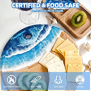 Epoxy Resin, Upgrade Formula 32OZ 2X UV Resistant Resin, Epoxy Casting and Coating Resin Kit with Sticks, Self Leveling Easy Mix for Art, Crafts, Jewelry Making, River Tables of Art Resin