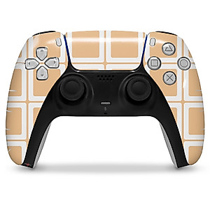WraptorSkinz Skin Wrap compatible with Sony PS5 DualSense Controller Squared Peach (CONTROLLER NOT INCLUDED)