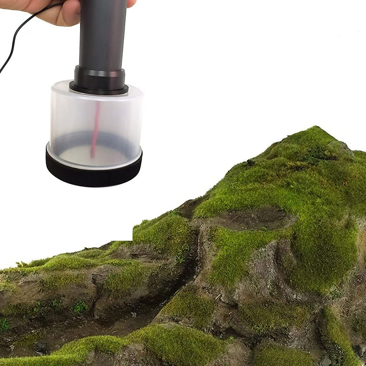 KKnoon Static Grass Applicator,ABS Mini Static Grass Flocking Applicator Set with Antiskid Handle for DIY Scenic Modelling Sand Table