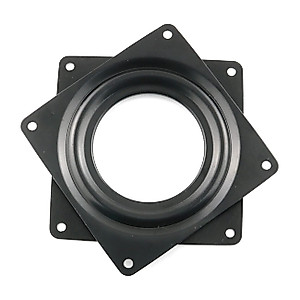 RLECS Swivel Plate 2PCS 4-Inch 360 Degree Hollow Square Lazy Susan Turntable Bearings Rotating Bearing Plate