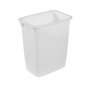 21 Quart Wastebasket in White