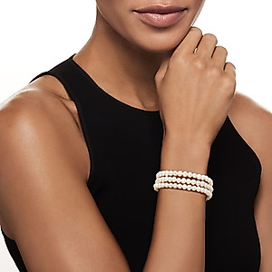 Ross-Simons 5-6mm Cultured Pearl 3-Strand Bracelet With Sterling Silver. 7.25 inches