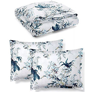 Lauren Ralph Lauren Eden Botanical 3 Pc Full Queen Duvet Cover Set 100% Cotton (Queen (U.S. Standard))
