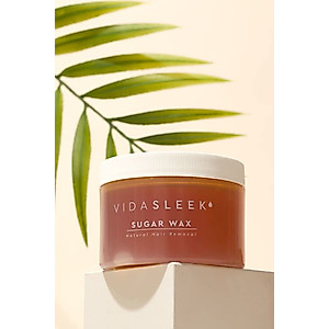 VidaSleek Sugar Wax Hair Remover for Men & Women - 100% Natural, Gentle & Washable Formula at Home Waxing - 10 Oz