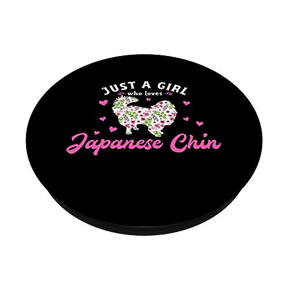 Just a Girl who Loves Japanese Chin PopSockets PopGrip: Swappable Grip for Phones & Tablets