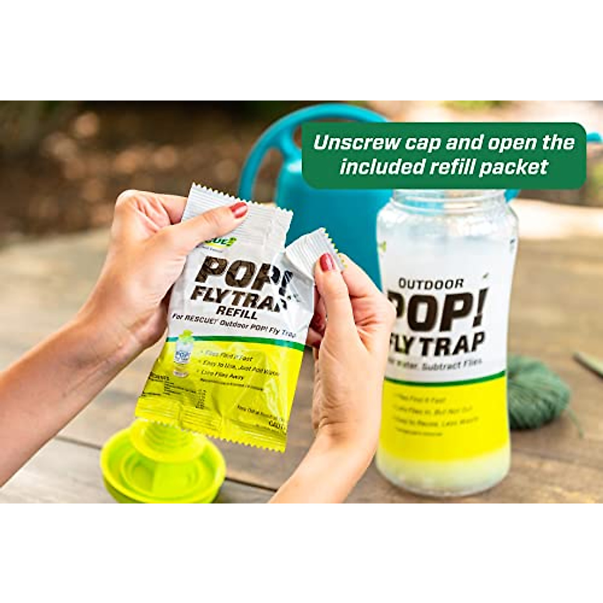 RESCUE! POP! Fly Trap – Large Reusable Fly Trap for Outdoor Use