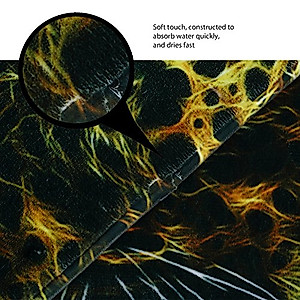 Amagical 16 Pieces Black Leopard Bath Mat Set Shower Curtain Set Bathroom Mat Contour Mat Toilet Cover Shower Curtain 12 Hooks