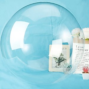 Ayfjovs 10 PCS 36 Inch Clear Bobo Balloons, Large Transparent Bubble Balloon for DIY Valentines Day Birthday Wedding Anniversary Baby Shower Decoration
