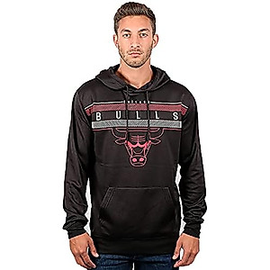 Ultra Game NBA Official Men’s Super Soft Midtown Hoodie Pullover Sweatshirt - Unisex, Chicago Bulls, Black, Small