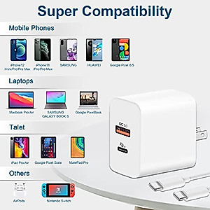USB C Fast Charger 30W,cshare PD 3.0 USB Wall Charger,Foldable Power Adapter for Google Pixel 6 Pro,for iPhone 14pro/14/13/12/11/XR, MacBook,Pad Pro,AirPods,Galaxy S22 ultra S21, 6.6ft USB C to C Cord