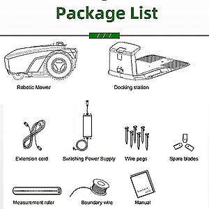Fully Automatic Intelligent Lawn Mower, Lawn Robot, Path Planning + Automatic Charging, for Lawns/Gardens of 1500㎡, Weatherproof, Safety Protection Device,Grey