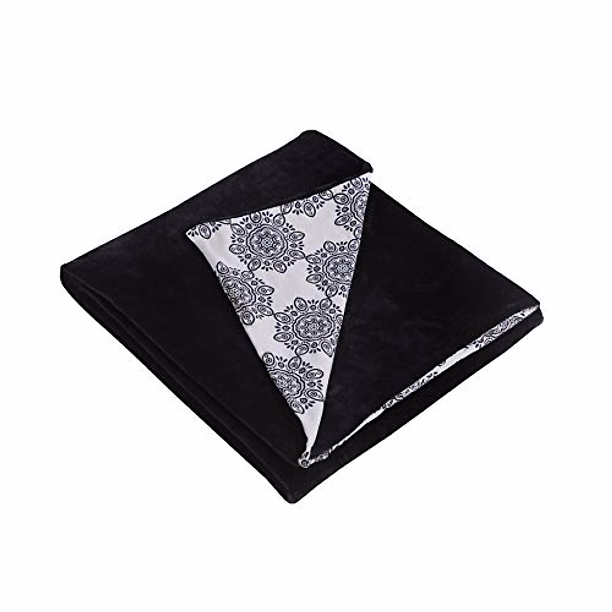 Dream Lab Soft Microfiber Medallion Reversible & Washable Duvet Cover for Weighted Blanket, Charcoal, 48"" x 72""" (DRM629XXMEDLA7)