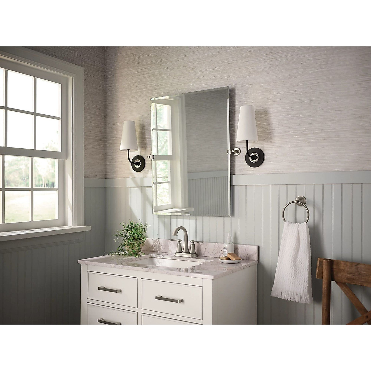 Moen 84092SRN Ellicott 4" Lavatory Faucet, Spot Resist Brushed Nickel