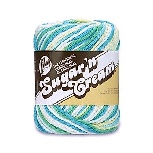 Lily Sugar 'N Cream The Original Ombre Yarn, 2oz, Gauge 4 Medium, 100% Cotton, Mod - Machine Wash & Dry