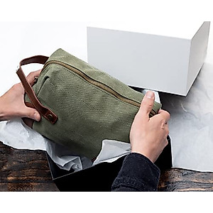 Vetelli Vintage Canvas Toiletry Bags, Travel In Style, Waterproof Canvas Dopp Kits, Durable (Marco)