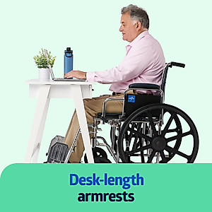 Medline Excel Extra-Wide Bariatric Wheelchair For Adults and Seniors with 24" Wide Seat, Supports up to 500 lbs